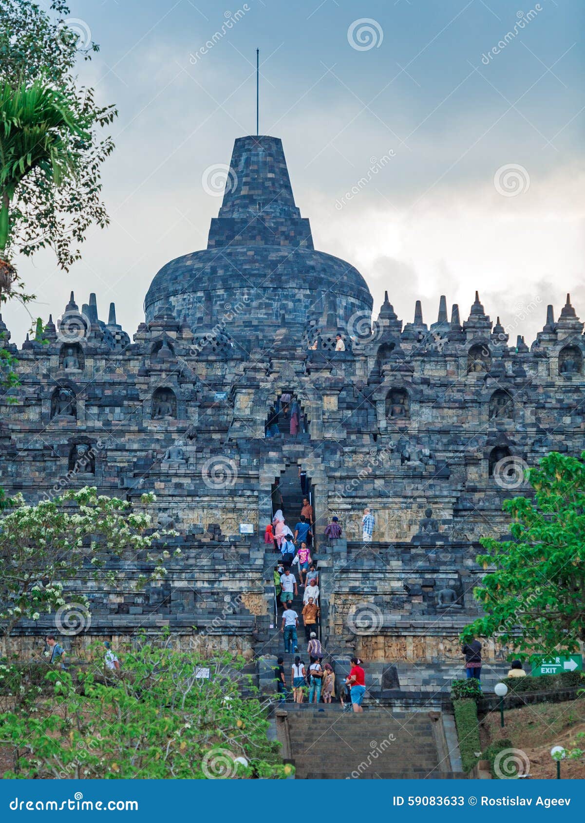 Borobudur Buddhist Temple with Stone Carving, Magelang, Java Editorial ...