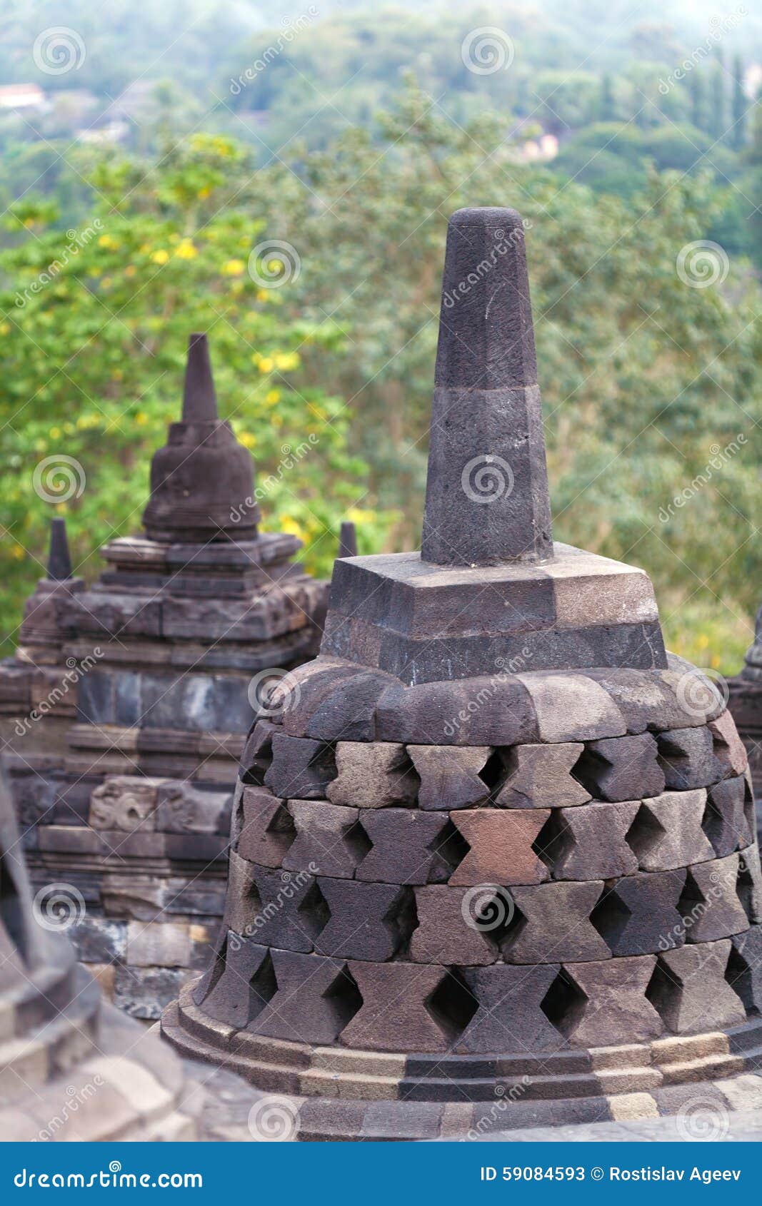 Borobudur Buddhist Temple with Stone Carving, Magelang, Java Stock ...