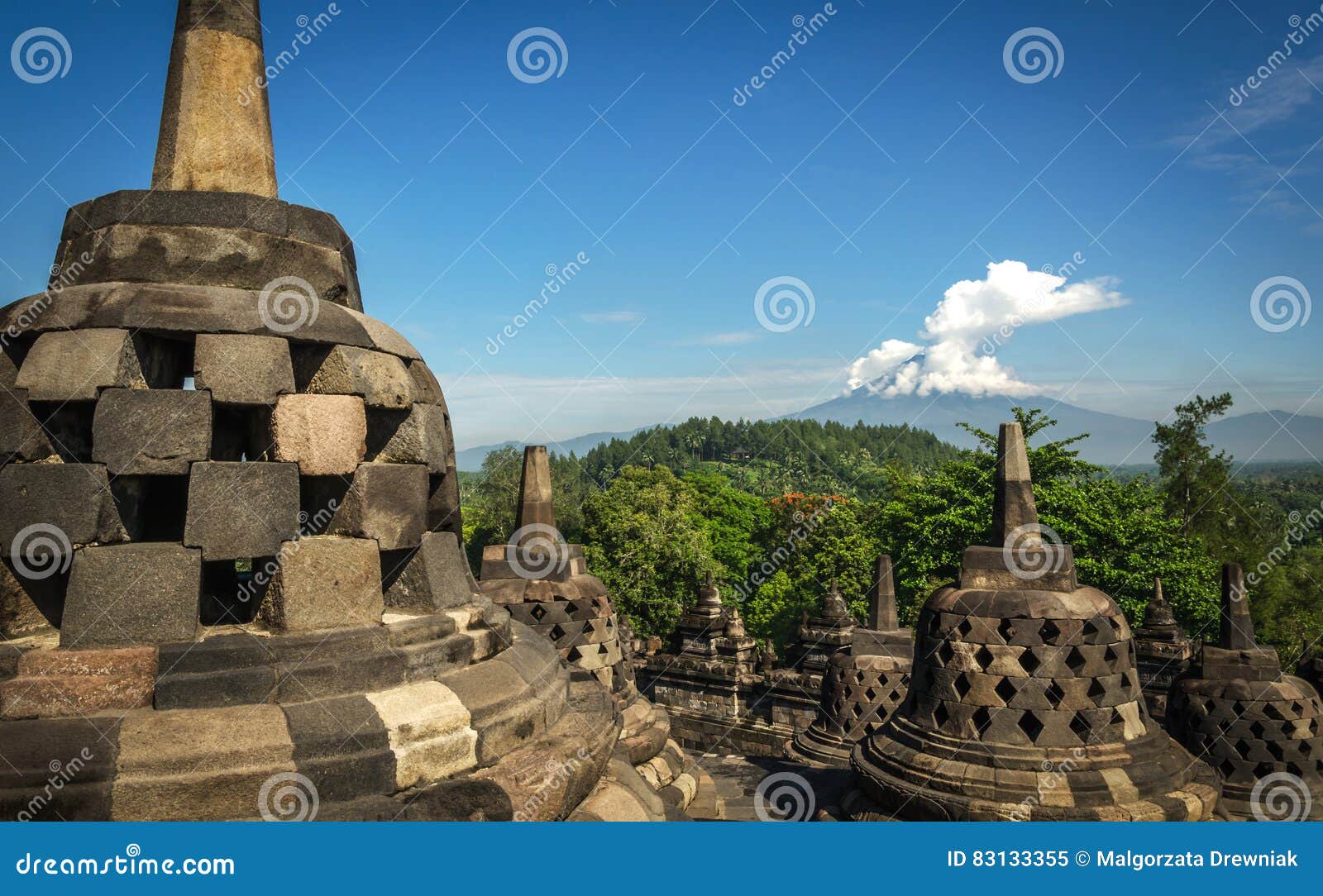 Borobudur Buddhist Temple stock image. Image of history - 83133355