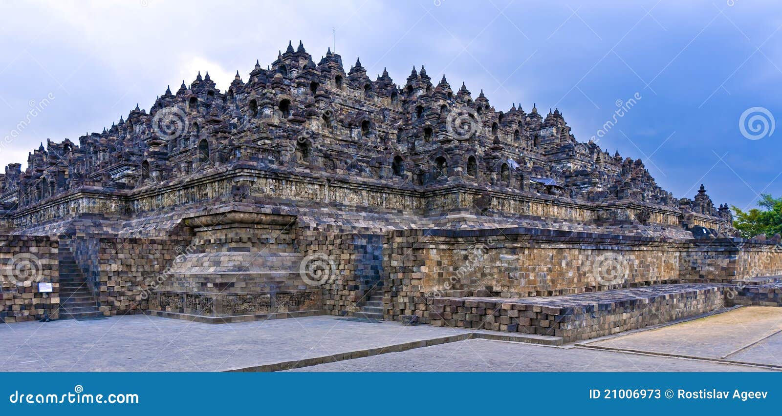 Borobudur Buddhistischer Tempel, Java, Indonesien Stockbild - Bild von ...