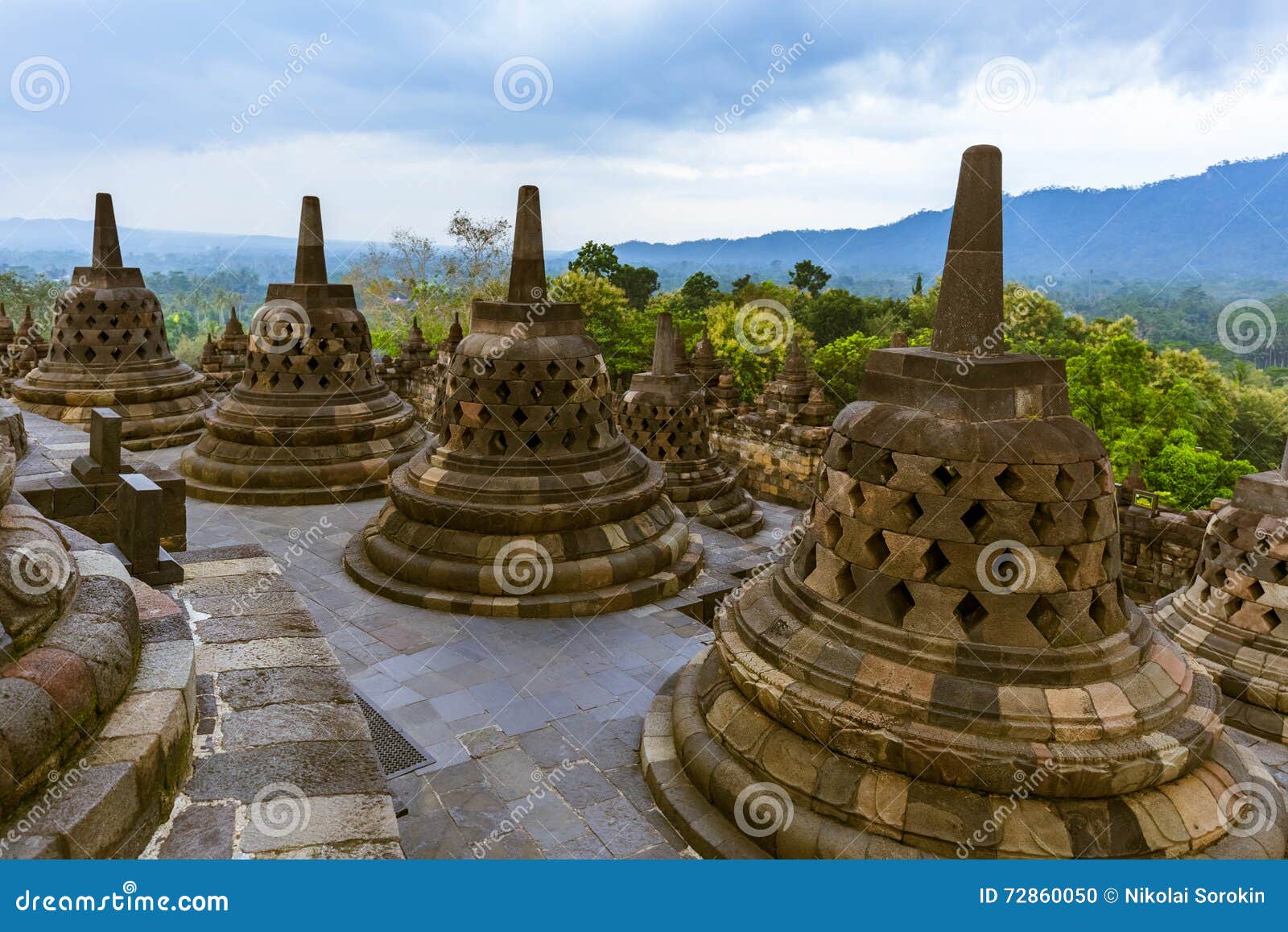 Borobudur Buddist Temple - Island Java Indonesia Stock Photo - Image of ...