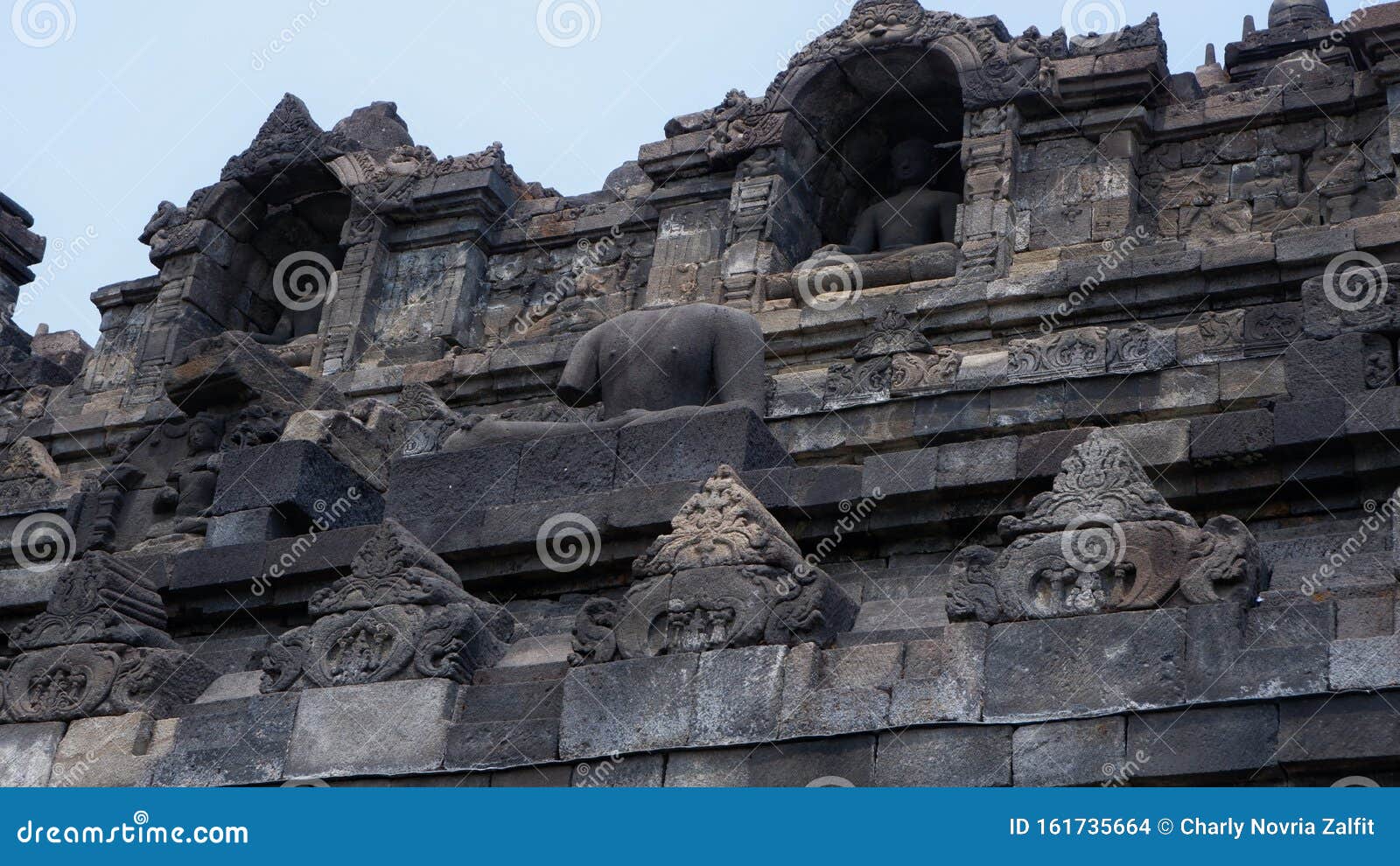 Borobudur Central Java Indonesia 27 Sep, 2019. Buddha Statues in Front ...