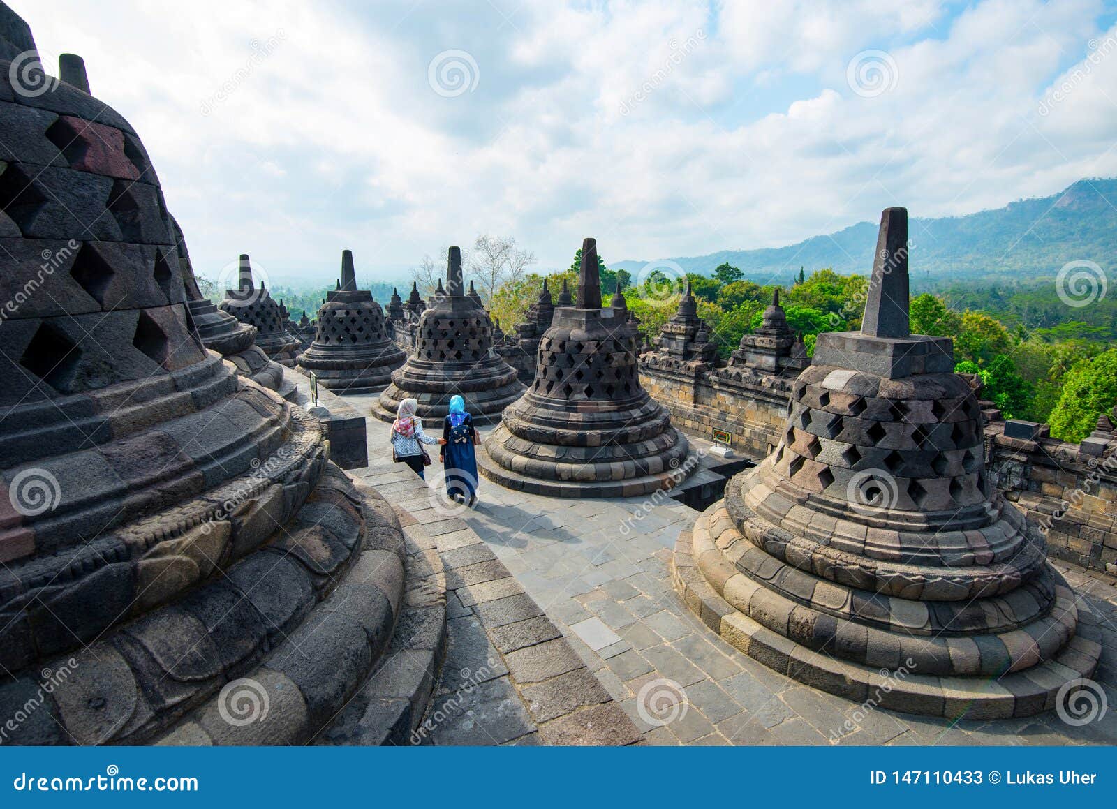 Borobudur, Greatest Buddhist Temple - Central Java, Indonesia. Stock ...