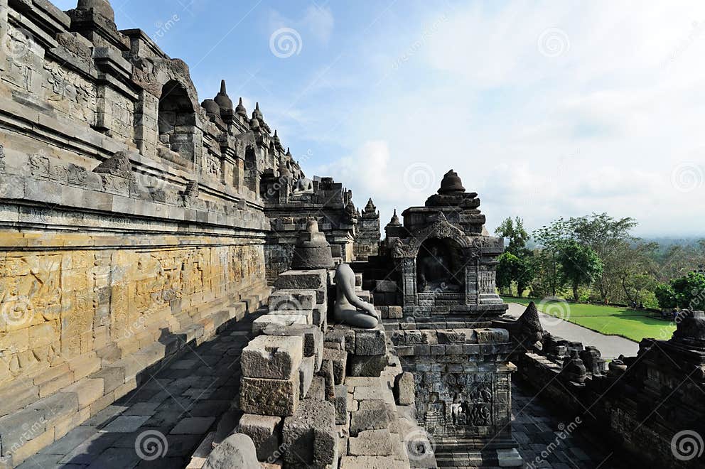 Borobudur, Ilha De Java, Indonésia Foto de Stock - Imagem de ...