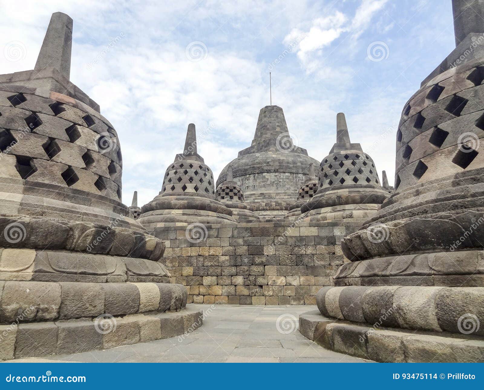 Borobudur in Java stock photo. Image of feature, shrine - 93475114