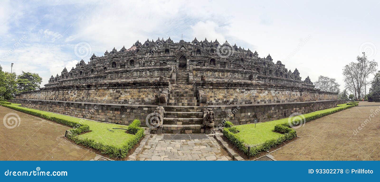 Borobudur in Java stock photo. Image of buddhist, barabudur - 93302278