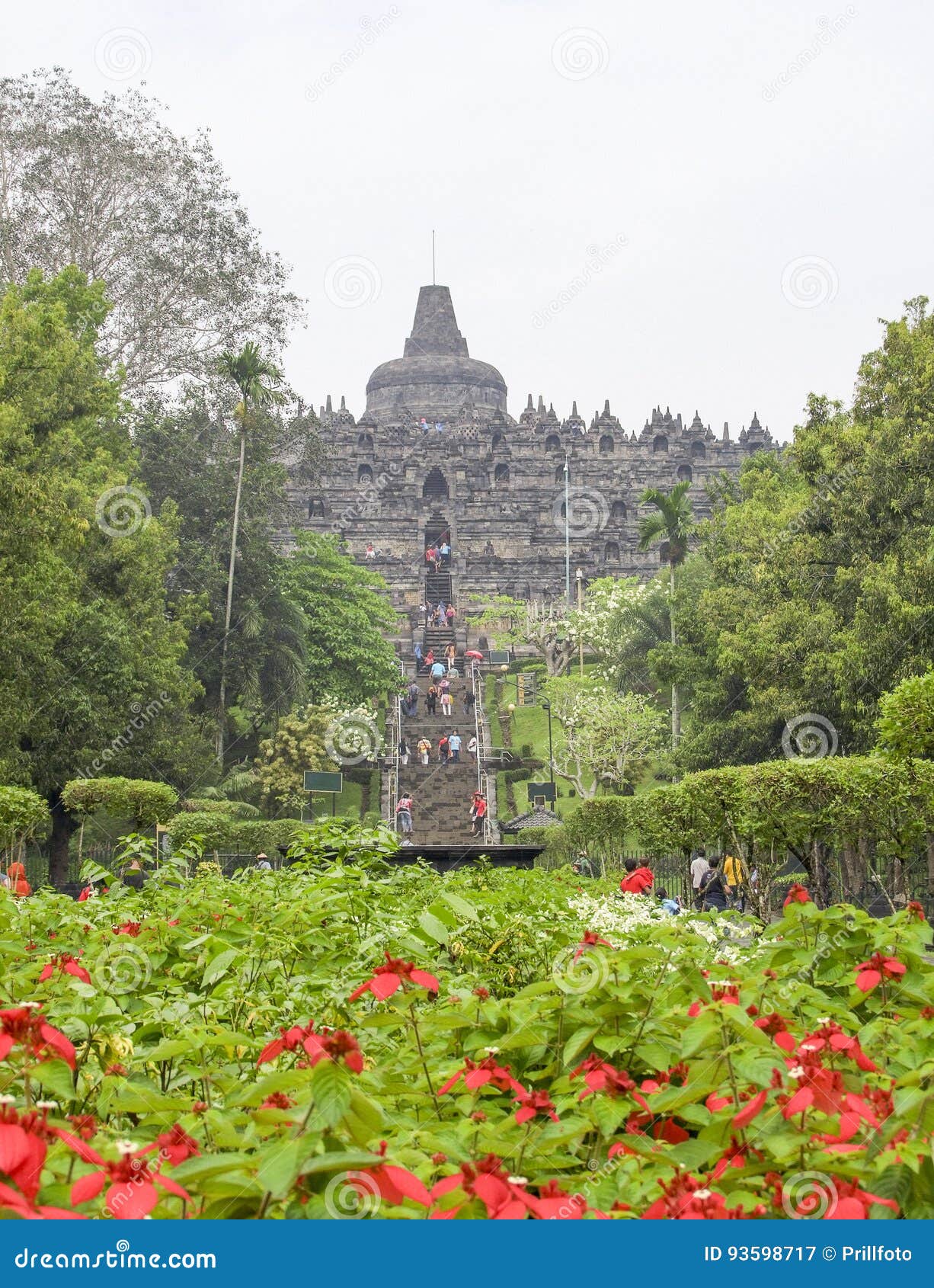Borobudur in Java stock image. Image of garden, spirituality - 93598717