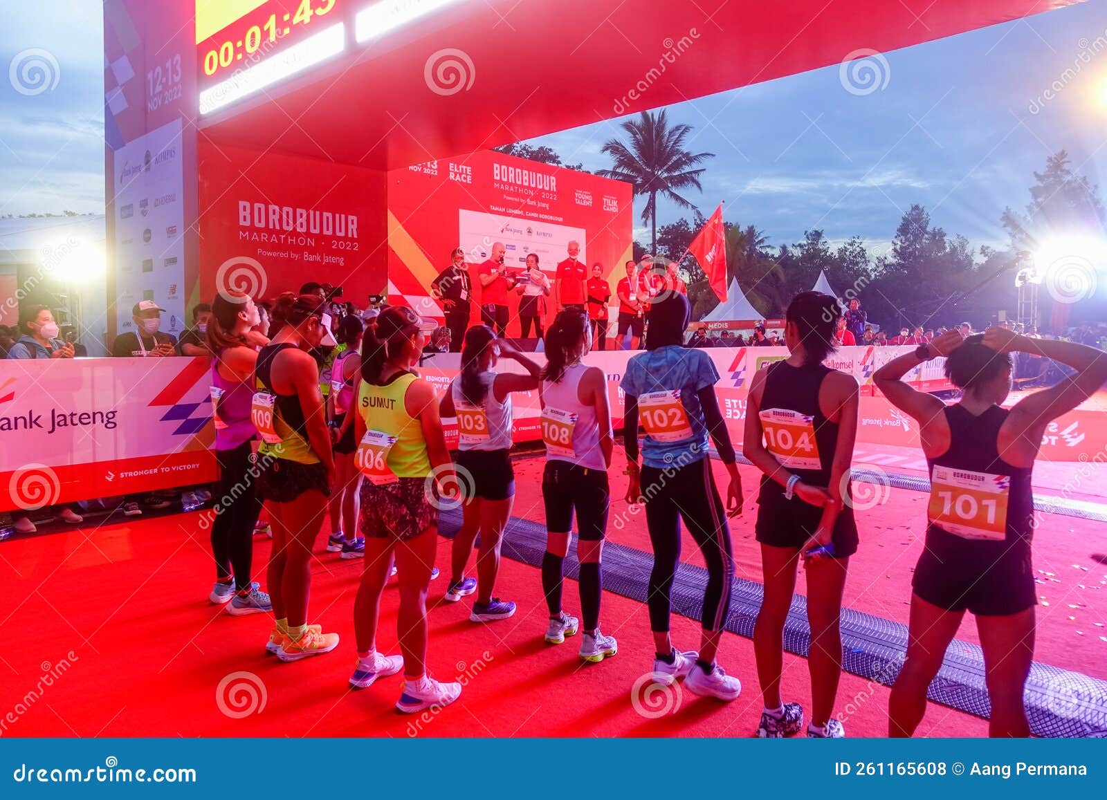 Borobudur Marathon Athletes Getting Ready To the Starting Line ...