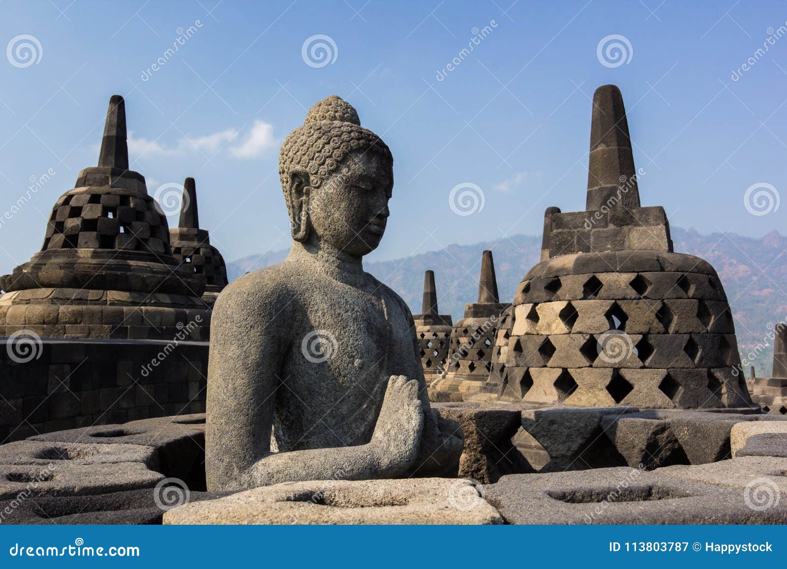 Borobudur Tempel, Yogyakarta, Java, Indonesien Stockbild - Bild von ...