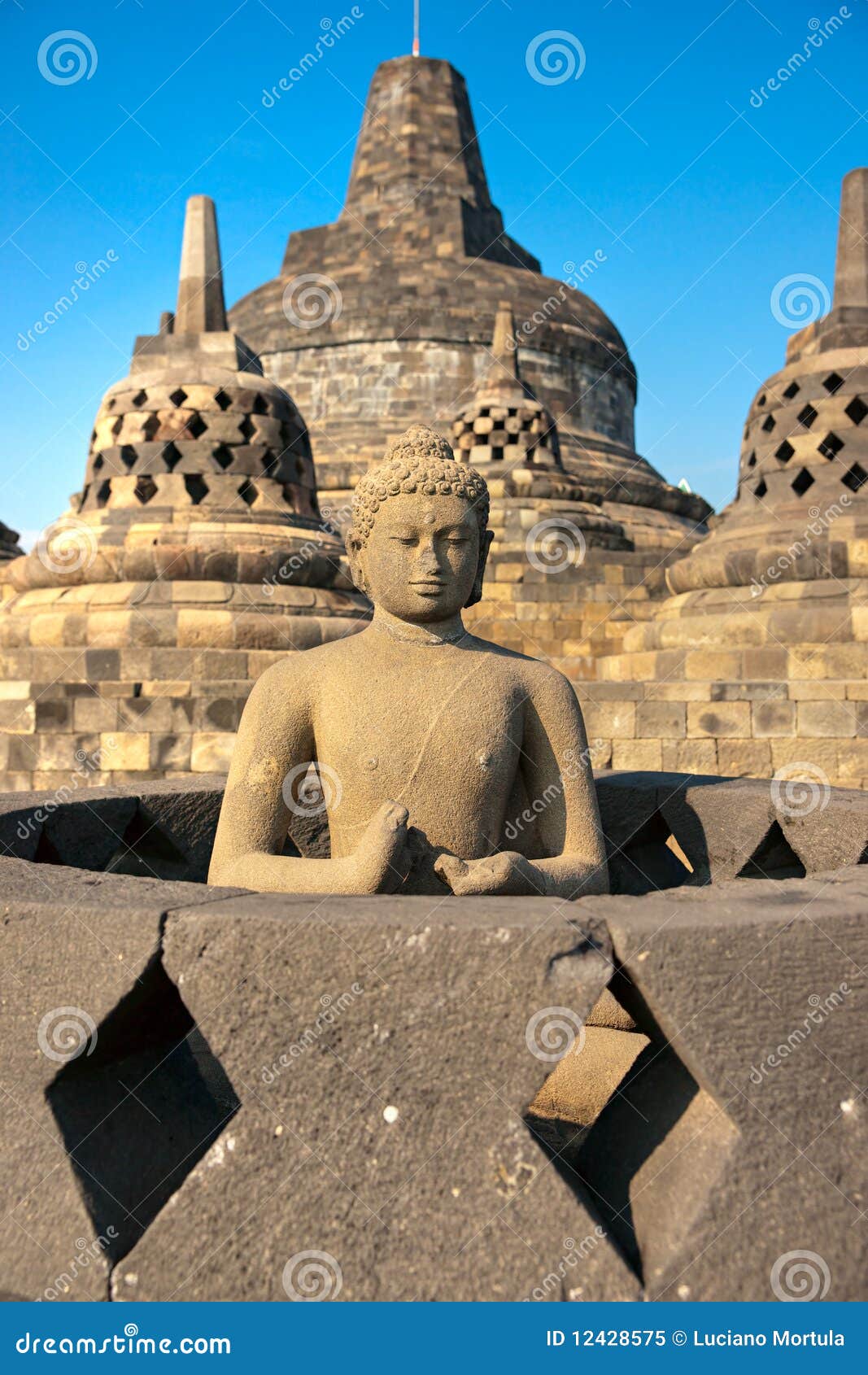Borobudur Tempel, Yogyakarta, Java, Indonesien. Stockbild - Bild von ...