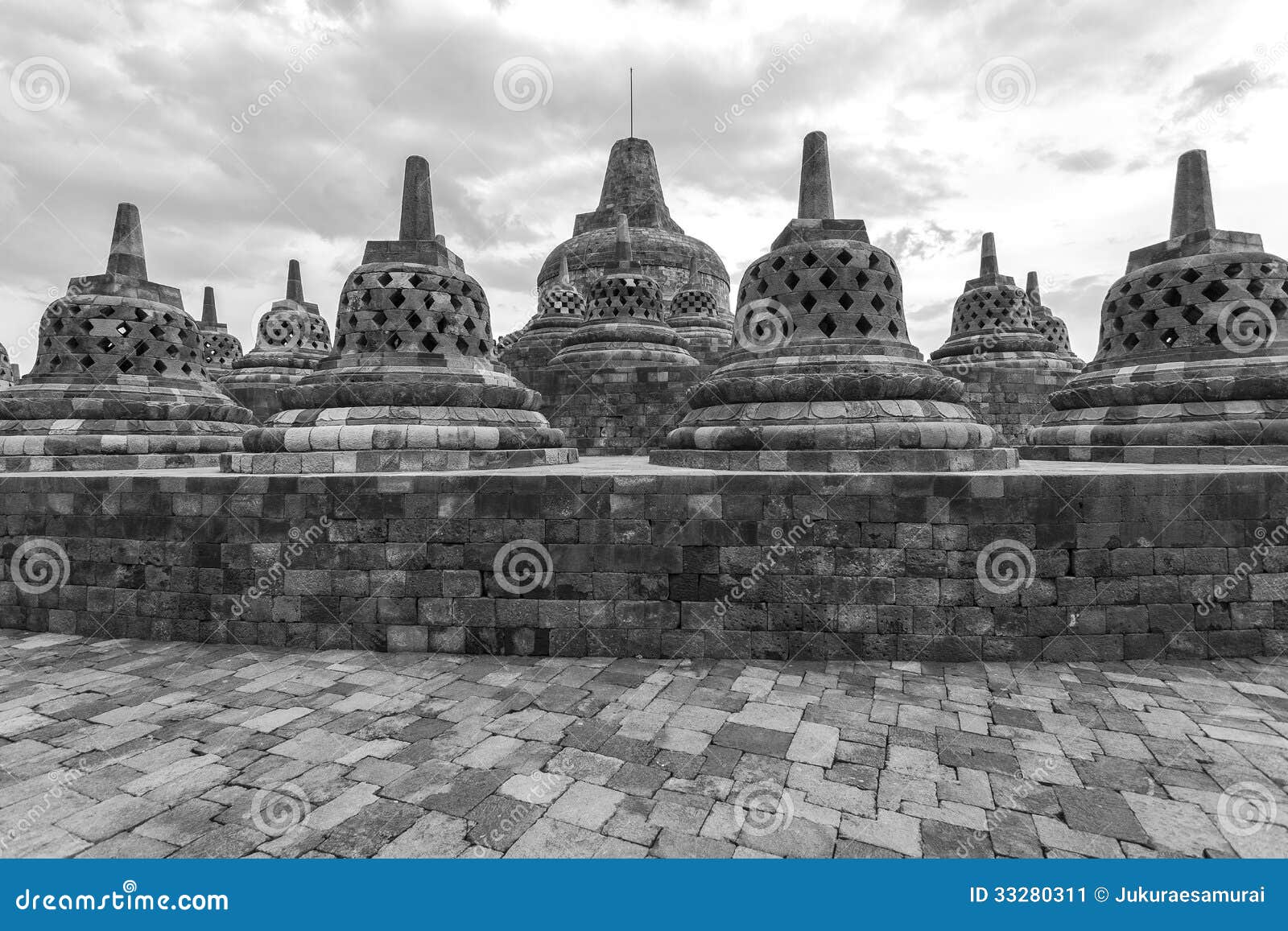 Borobudur temple stock image. Image of buddhism, jogjakarta - 33280311