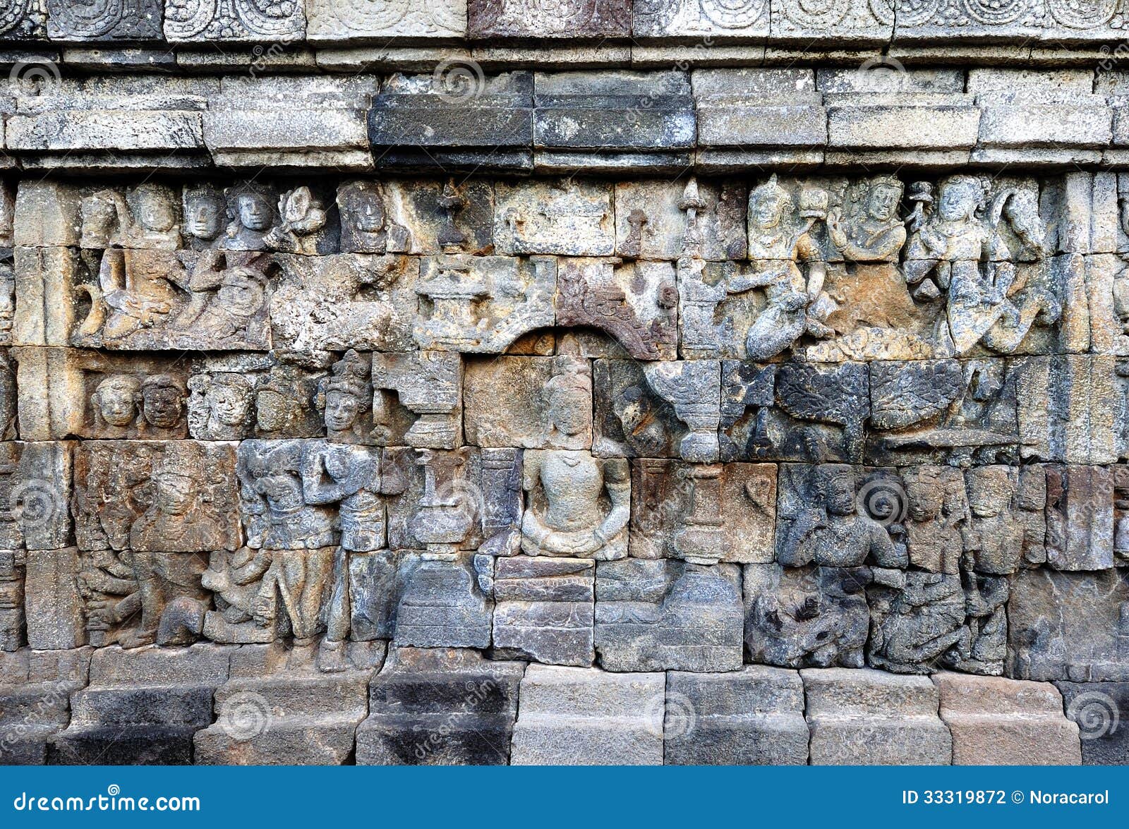 Borobudur Temple Carving Arts Stock Photo - Image of religious ...