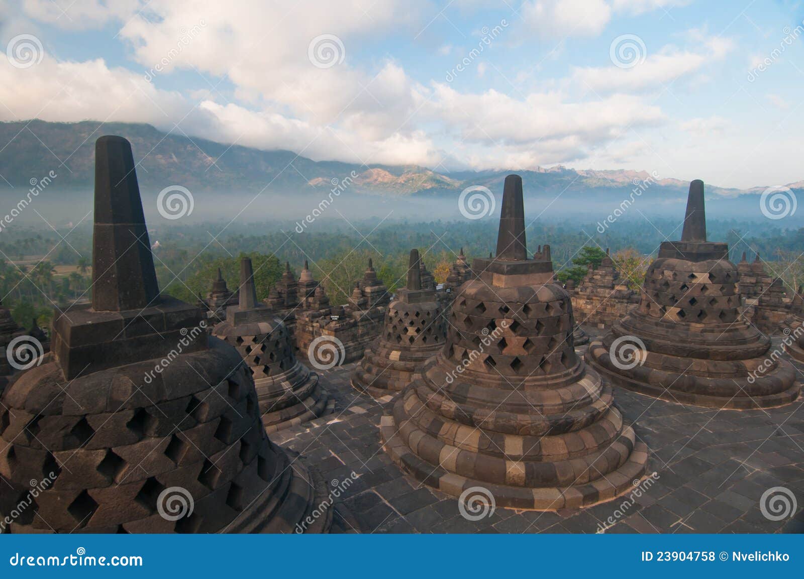 Borobudur Temple, Central Java, Indonesia Stock Photo - Image of relic ...