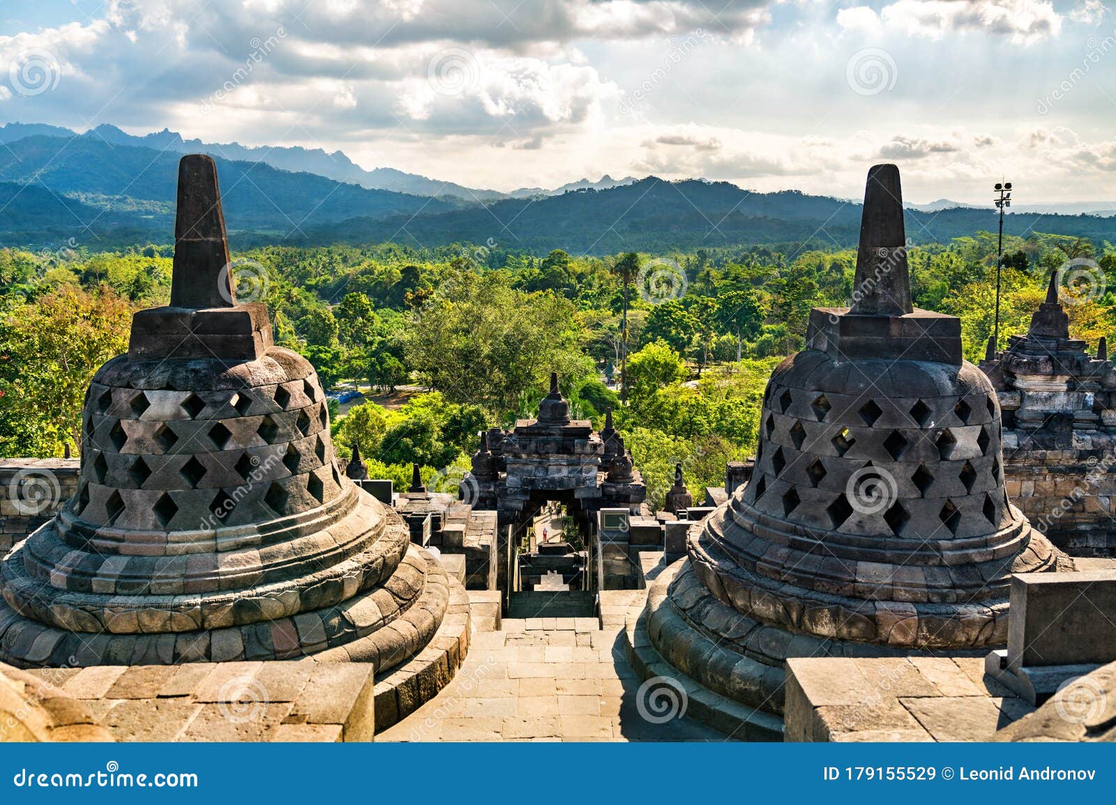 Borobudur Temple in Central Java, Indonesia Stock Image - Image of ...