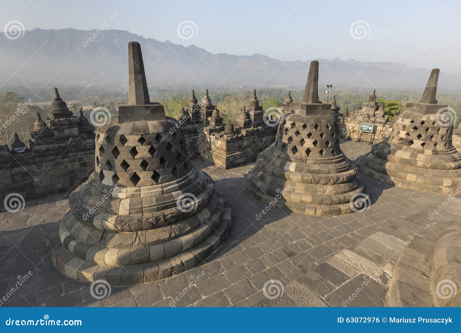 Borobudur Temple Complex on the Island of Java in Indonesia Stock Photo ...