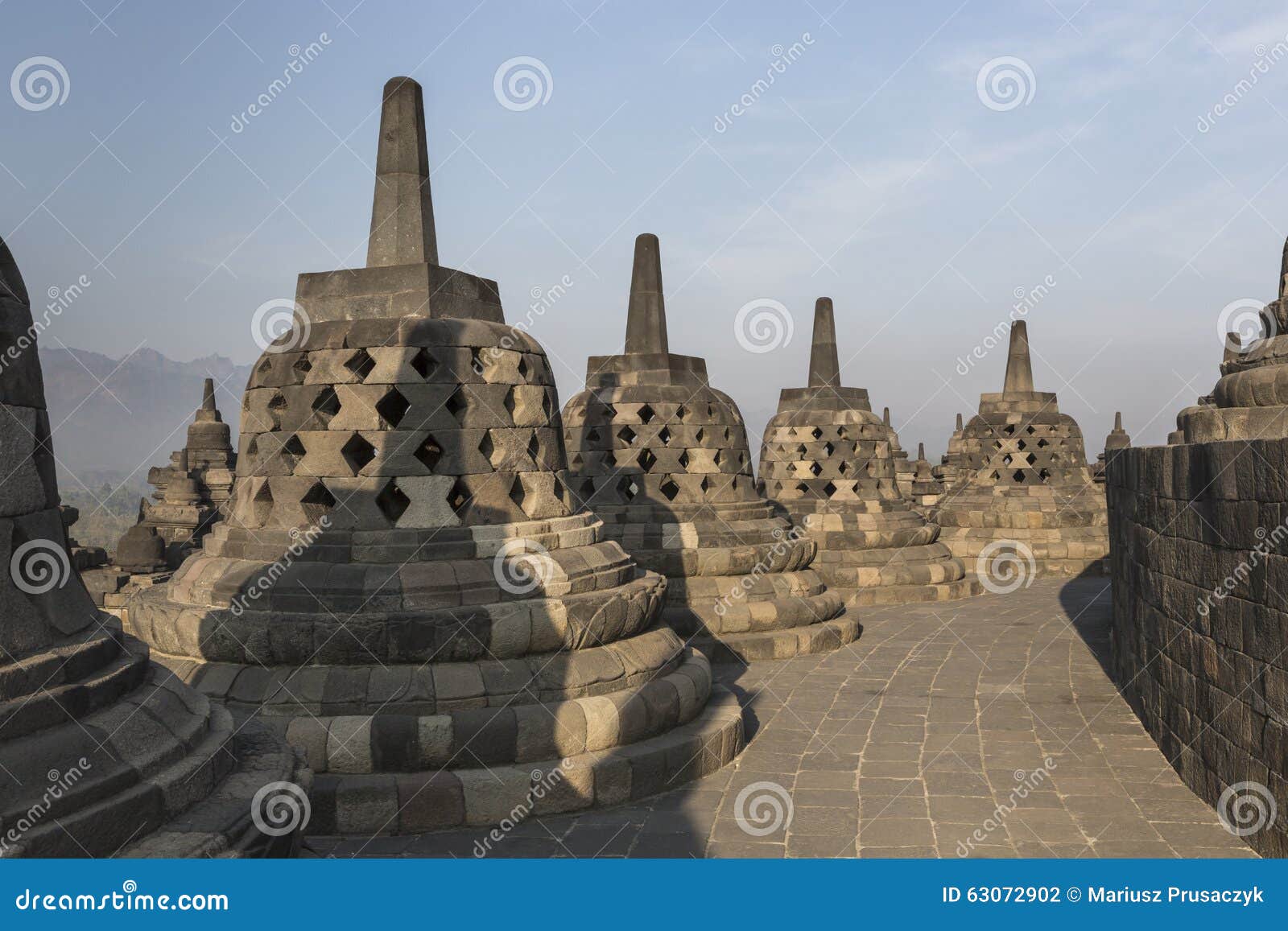 Borobudur Temple Complex on the Island of Java in Indonesia in T Stock ...