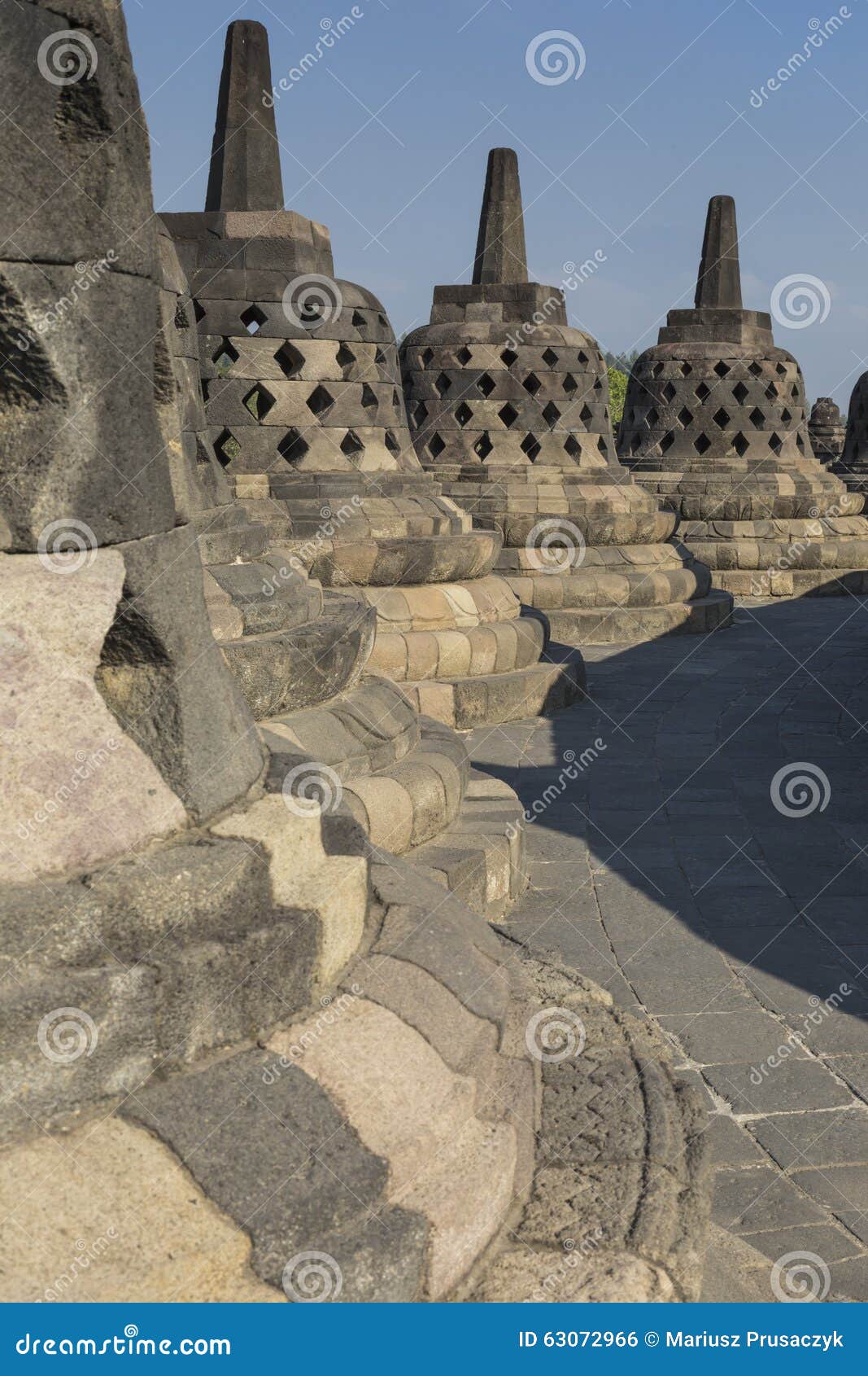 Borobudur Temple Complex on the Island of Java in Indonesia in T Stock ...