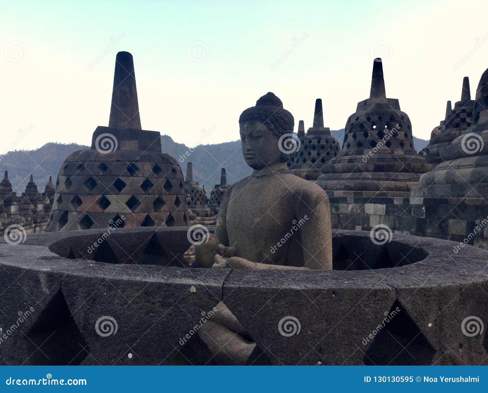 Buddha Statue. Borobudur Buddhist Temple .Near Yogyakarta on Java ...