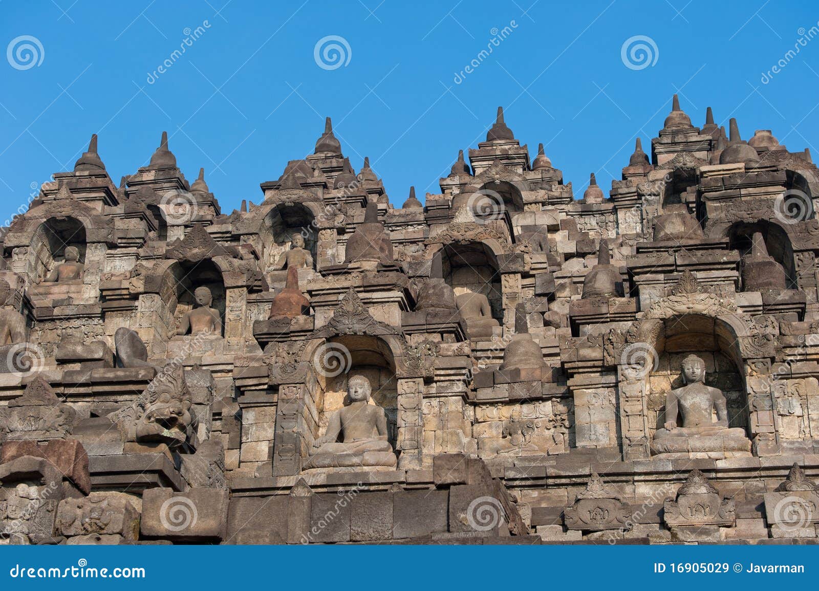 Borobudur Temple, Java, Indonesia Stock Image - Image of sitting ...