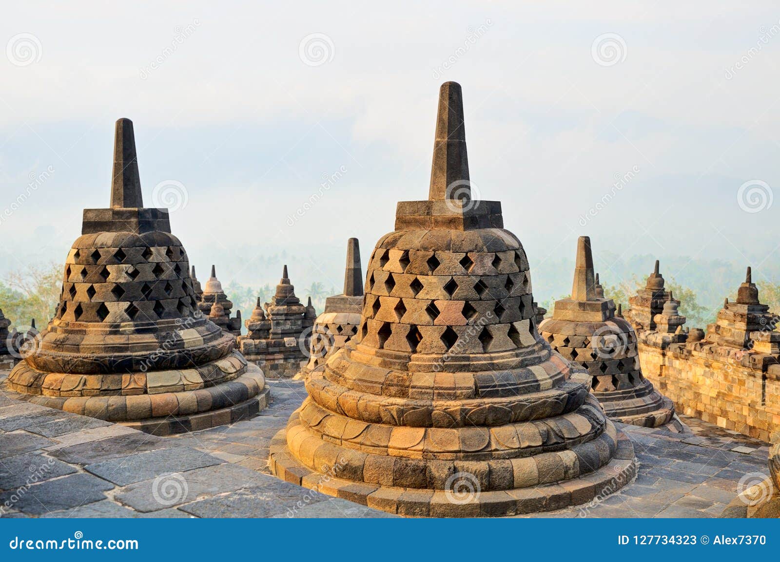 Borobudur Temple in Java Island, Indonesia Stock Image - Image of ...