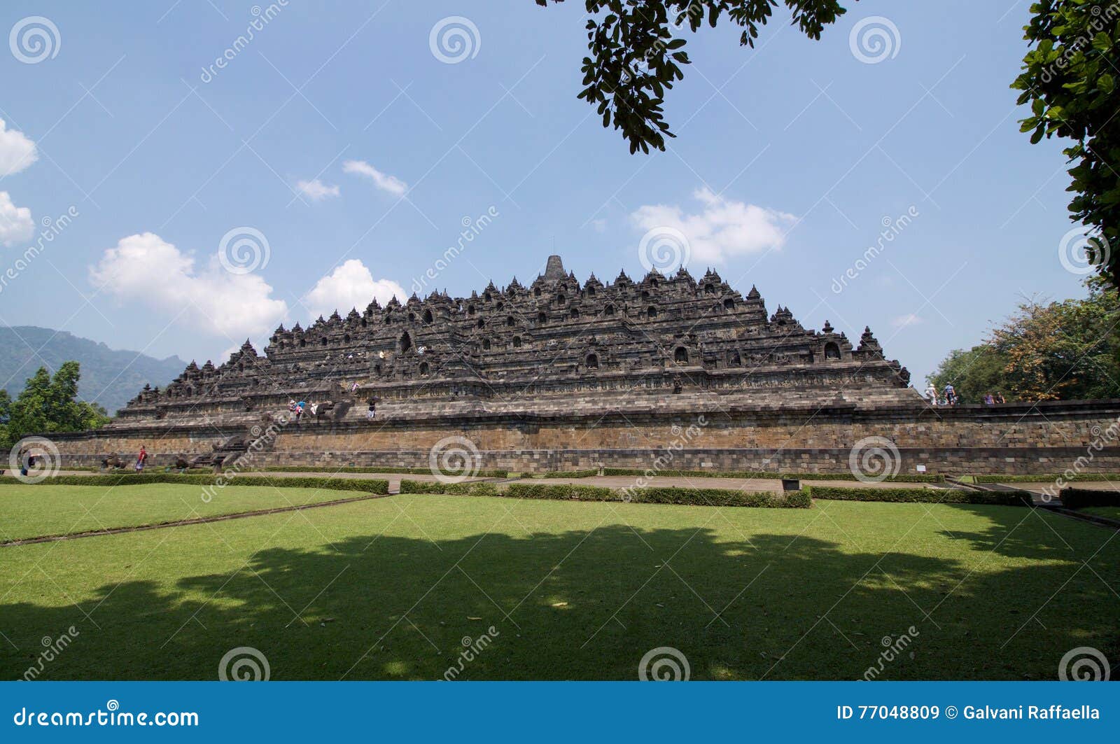 Borobudur Temple a Pyramidal Base with Five Concentric Square Stock ...