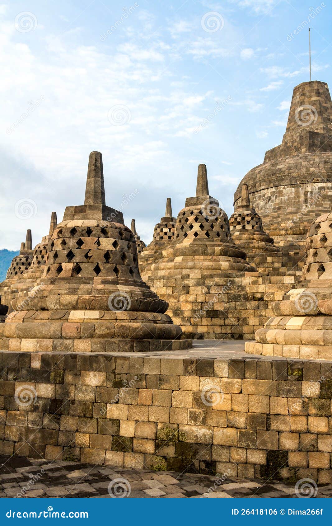 Borobudur Temple Stupas, Java Island, Indonesia Stock Photo - Image of ...