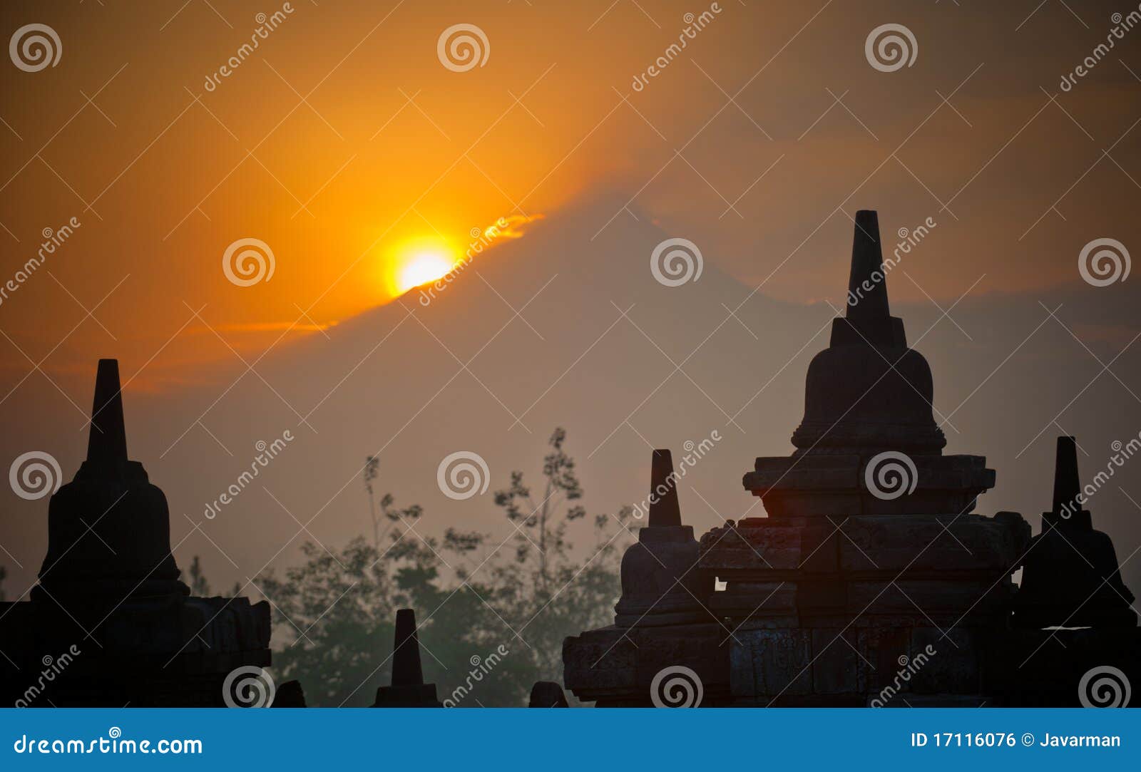Borobudur Temple at Sunrise, Java, Indonesia Stock Photo - Image of ...