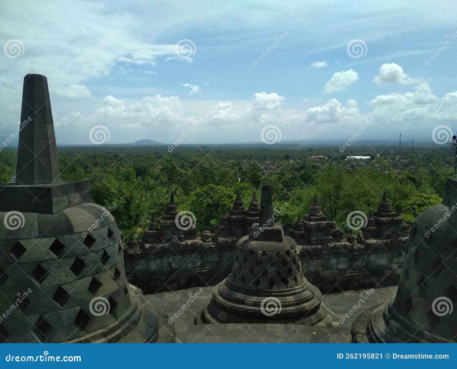Borobudur temple from top stock image. Image of budha - 262195821