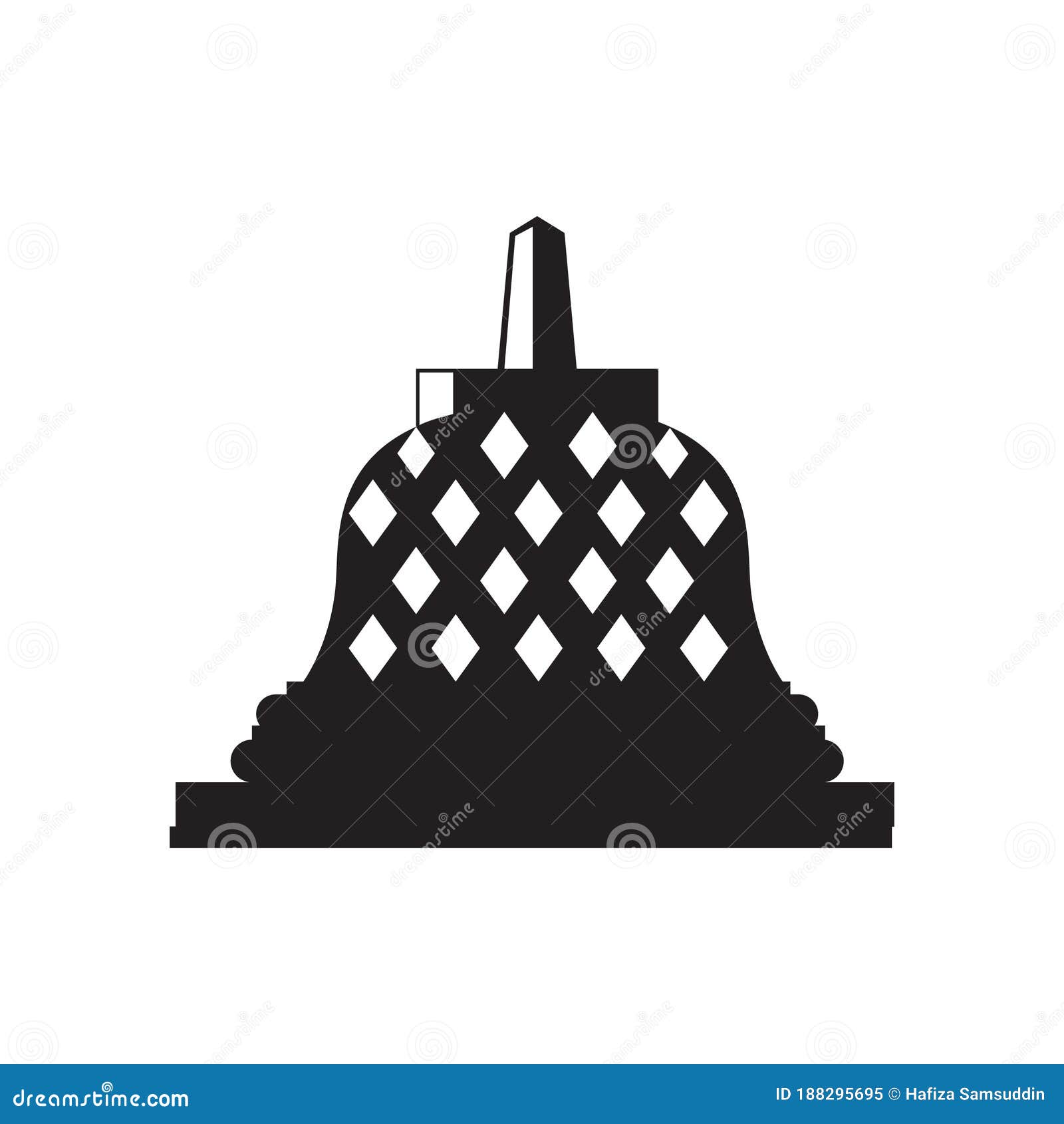 Borobudur Temple. Vector Illustration Decorative Design Stock Vector ...