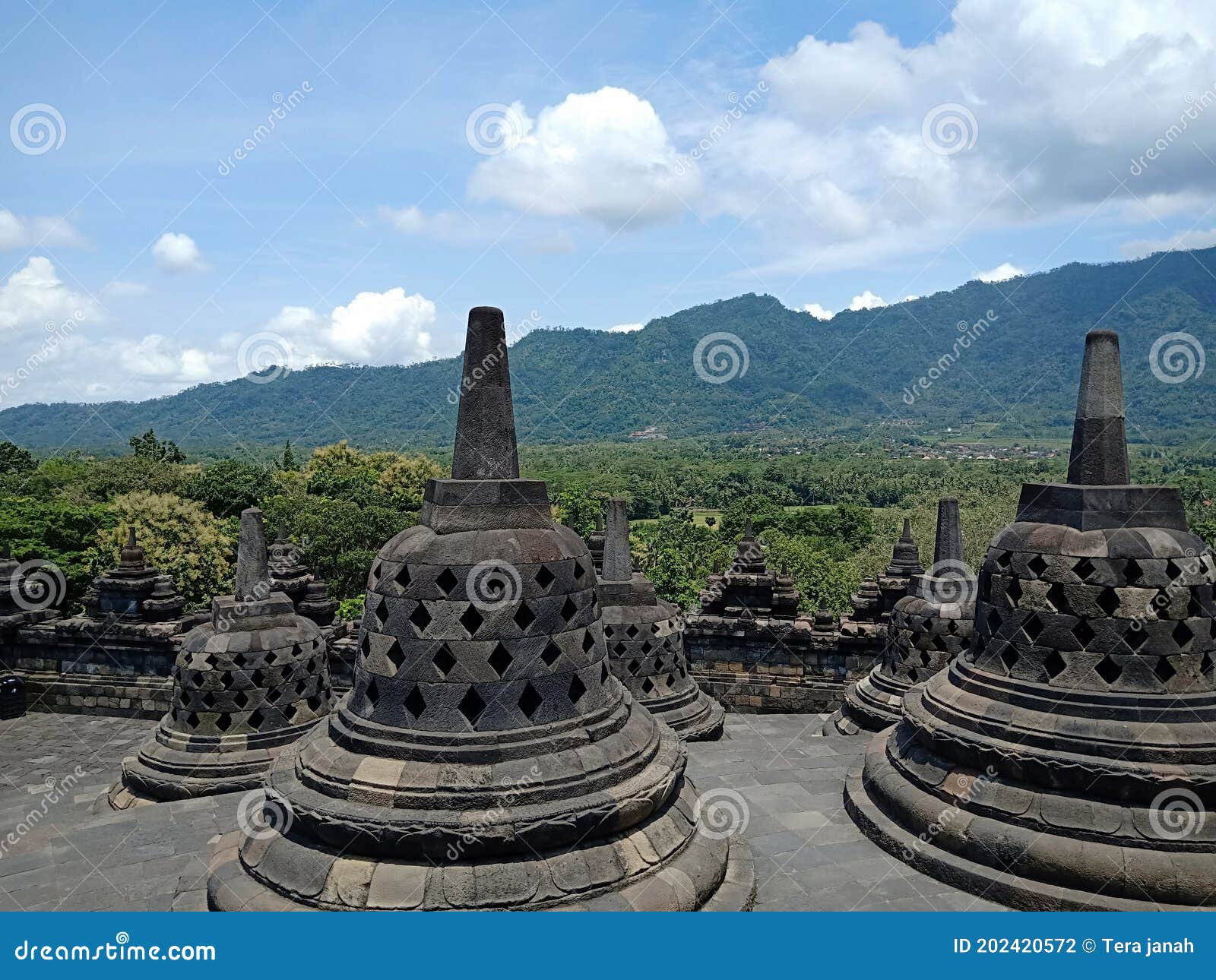 Borobudur temple view stock photo. Image of ruins, landmark - 202420572