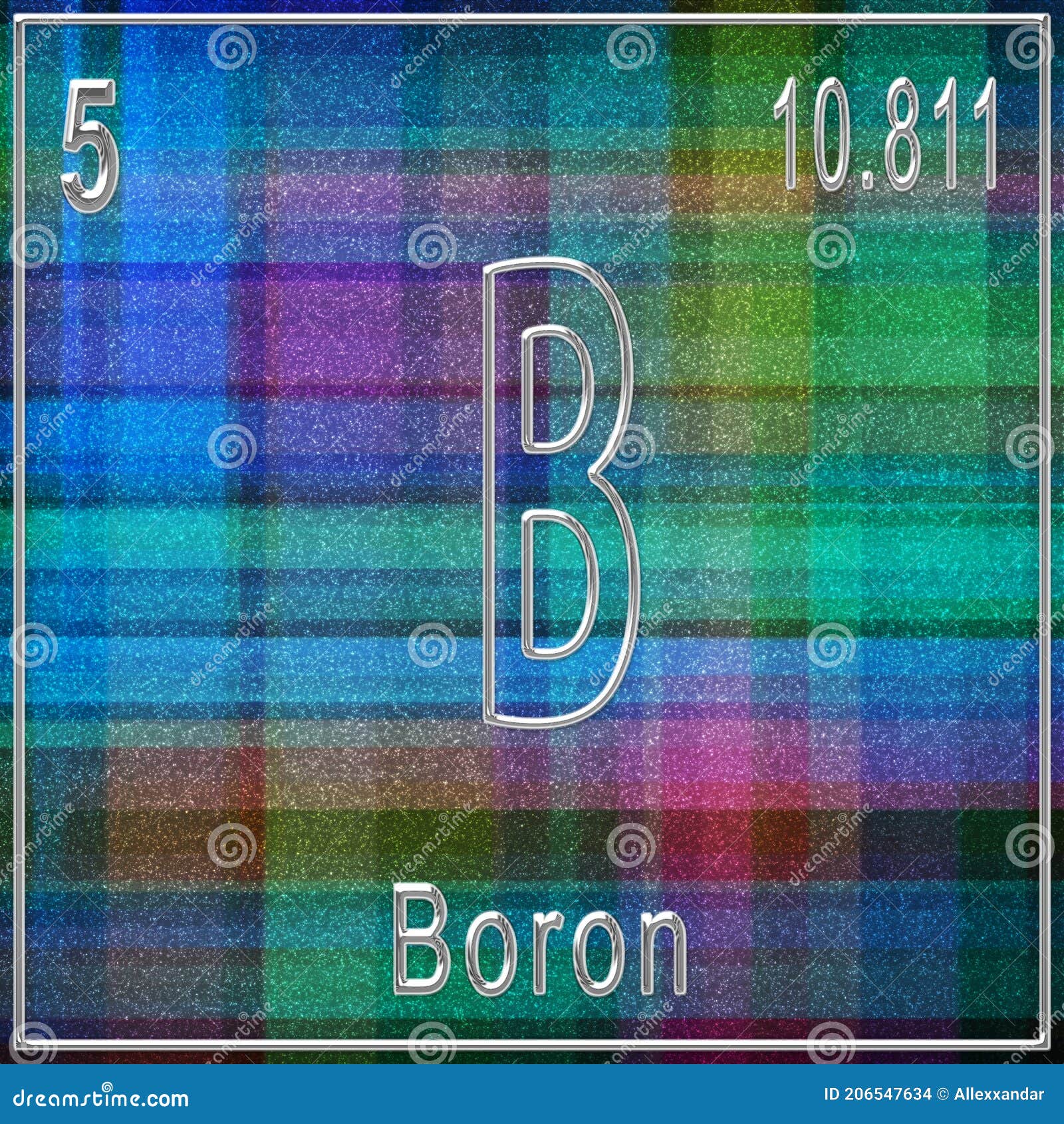 Boron Chemical Element, Sign with Atomic Number and Atomic Weight Stock ...