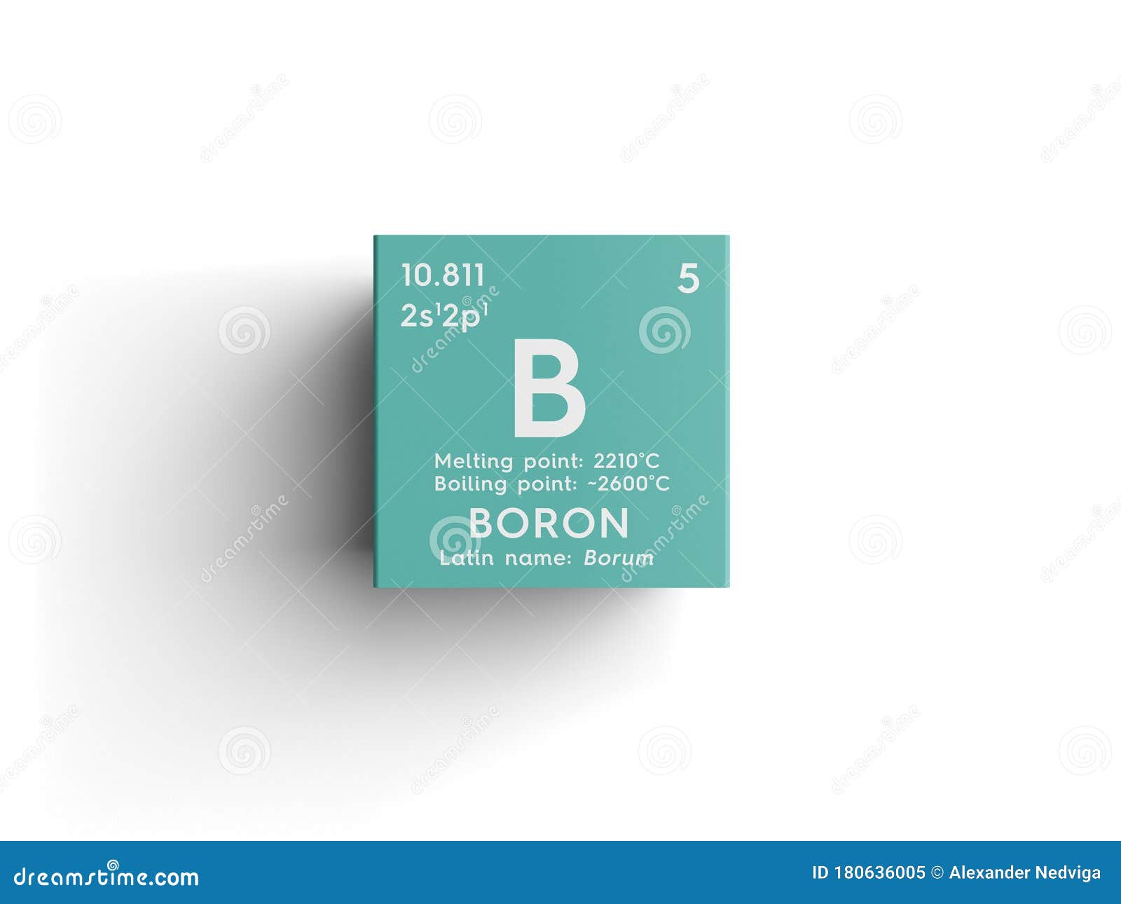 Boron. Metalloids. Chemical Element Of Mendeleev\'s Periodic Table 3D ...