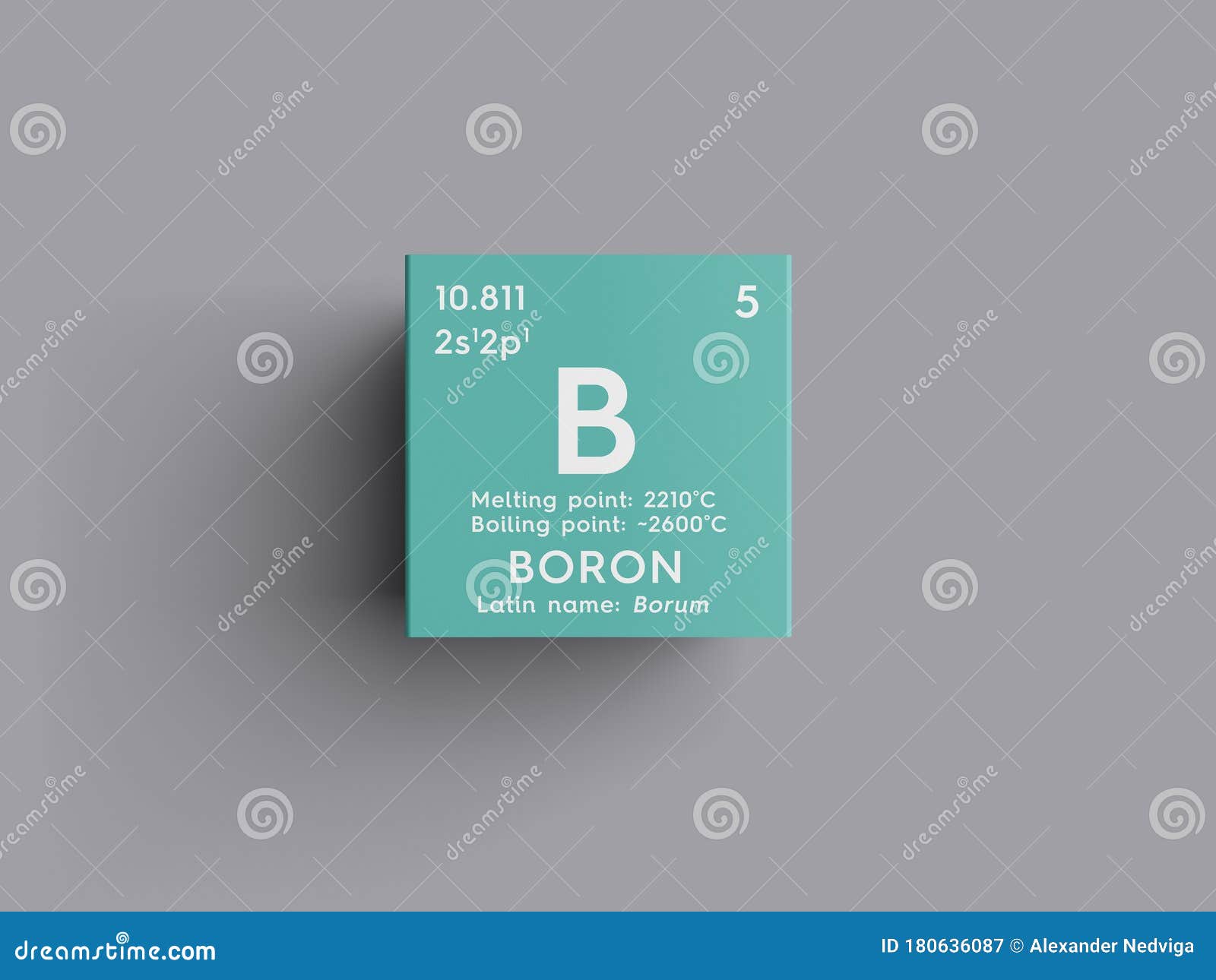 Boron. Metalloids. Chemical Element Of Mendeleev\'s Periodic Table 3D ...