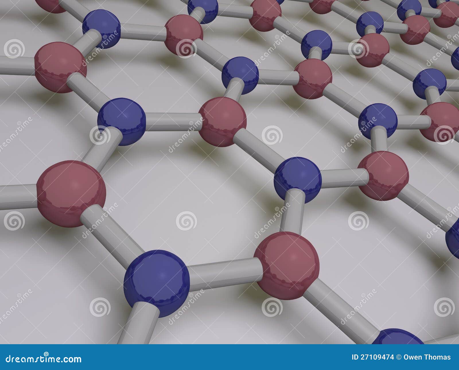 Boron Nitride Nanotube Molecular Structure Isolated On White Background ...