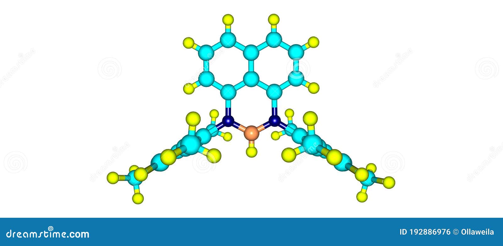 Boron Nitride and Carbon Hybrid Molecular Structure Isolated on White ...