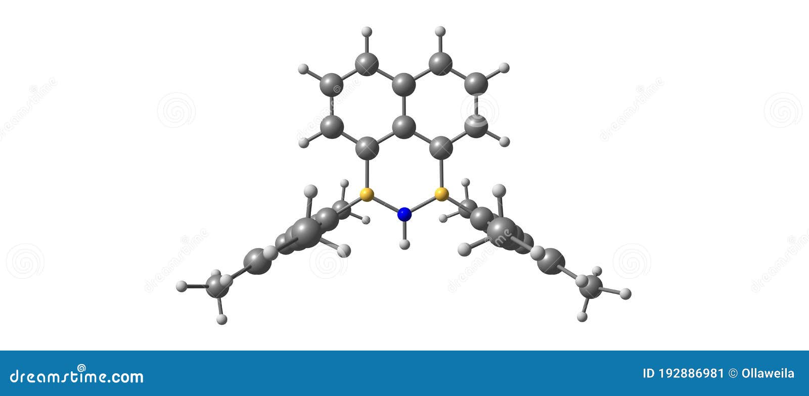 Boron Nitride and Carbon Hybrid Molecular Structure Isolated on White ...