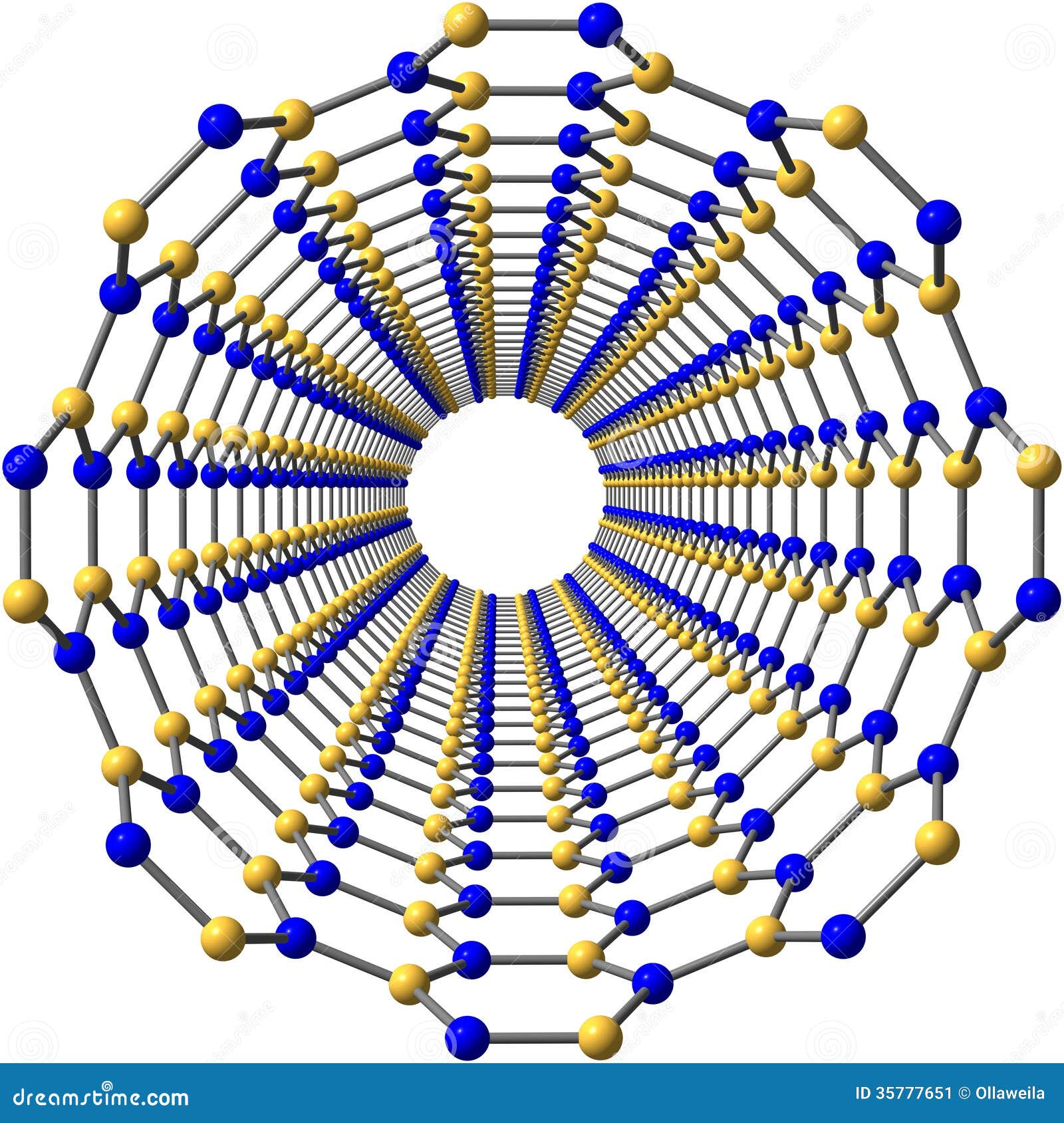 Boron nitride nanotube stock illustration. Illustration of digitally ...