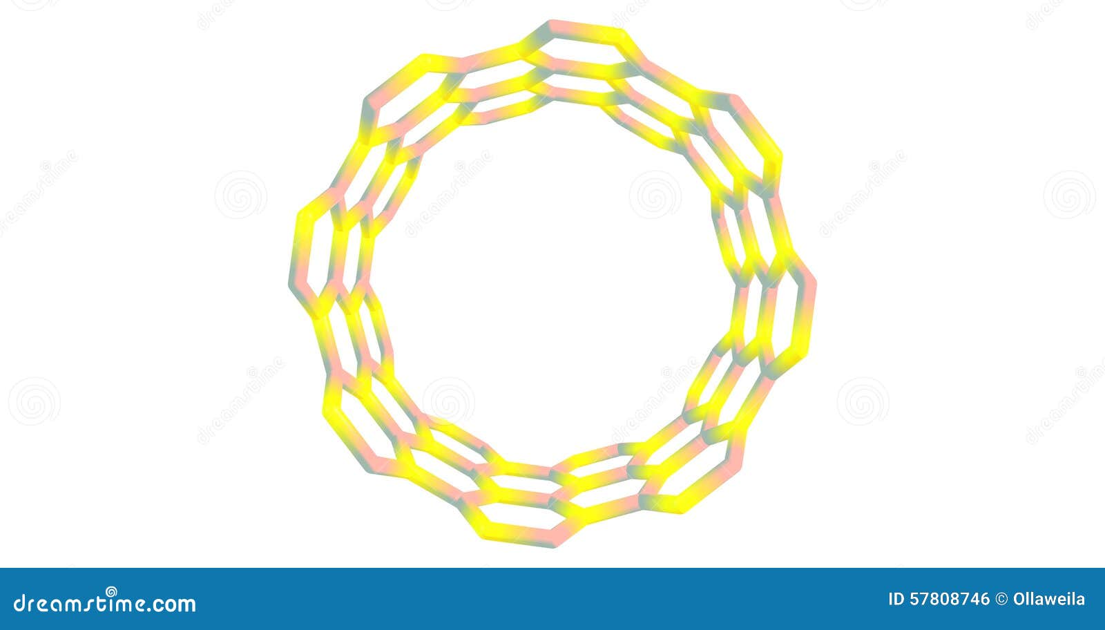 Boron Nitride Nanotube on White Background Stock Illustration ...