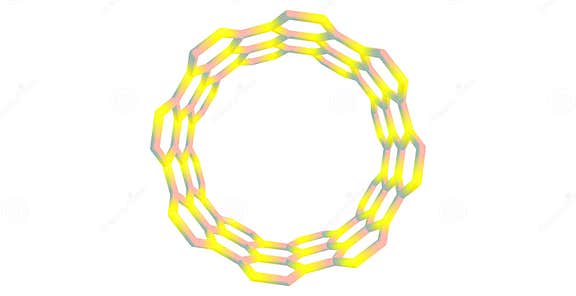 Boron Nitride Nanotube on White Background Stock Illustration ...