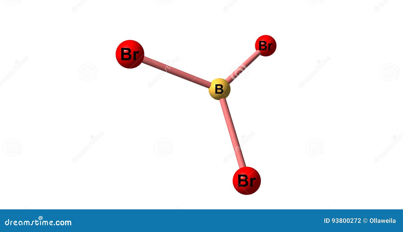 Boron Tribromide Molecular Structure Isolated on White Stock ...