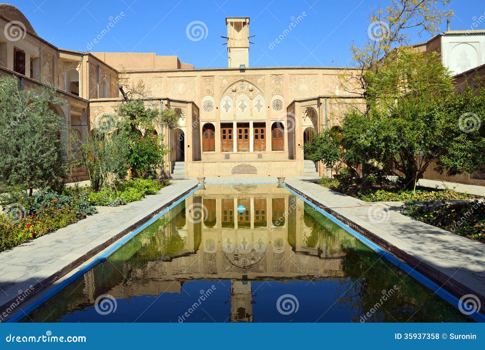 Boroujerdi House stock photo. Image of courtyard, middle - 35937358