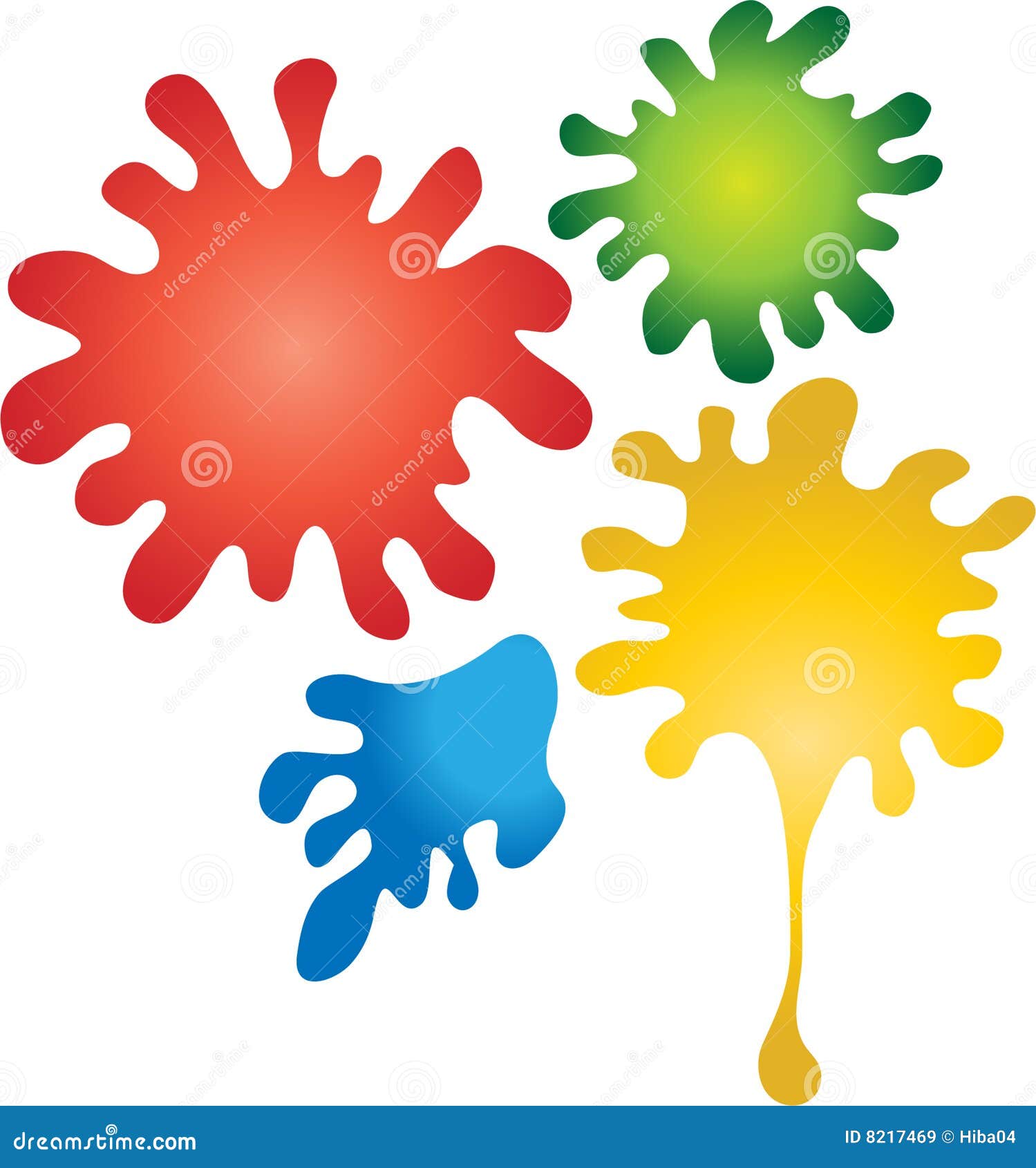 Borrões da tinta ilustração do vetor. Ilustração de tinta - 8217469