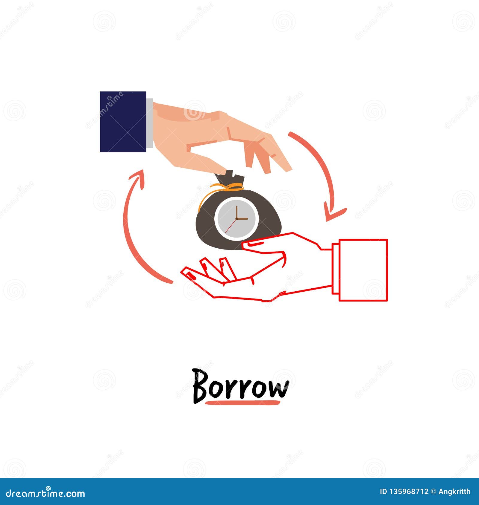 Borrow hand sign - vector stock illustration. Illustration of hand ...