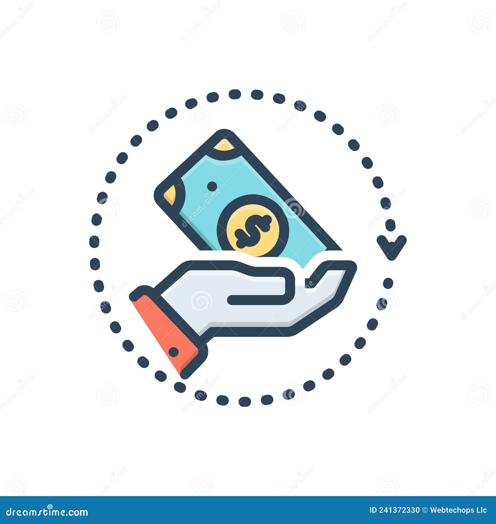 Color Illustration Ion for Borrow, Loan and Finance Stock Illustration ...