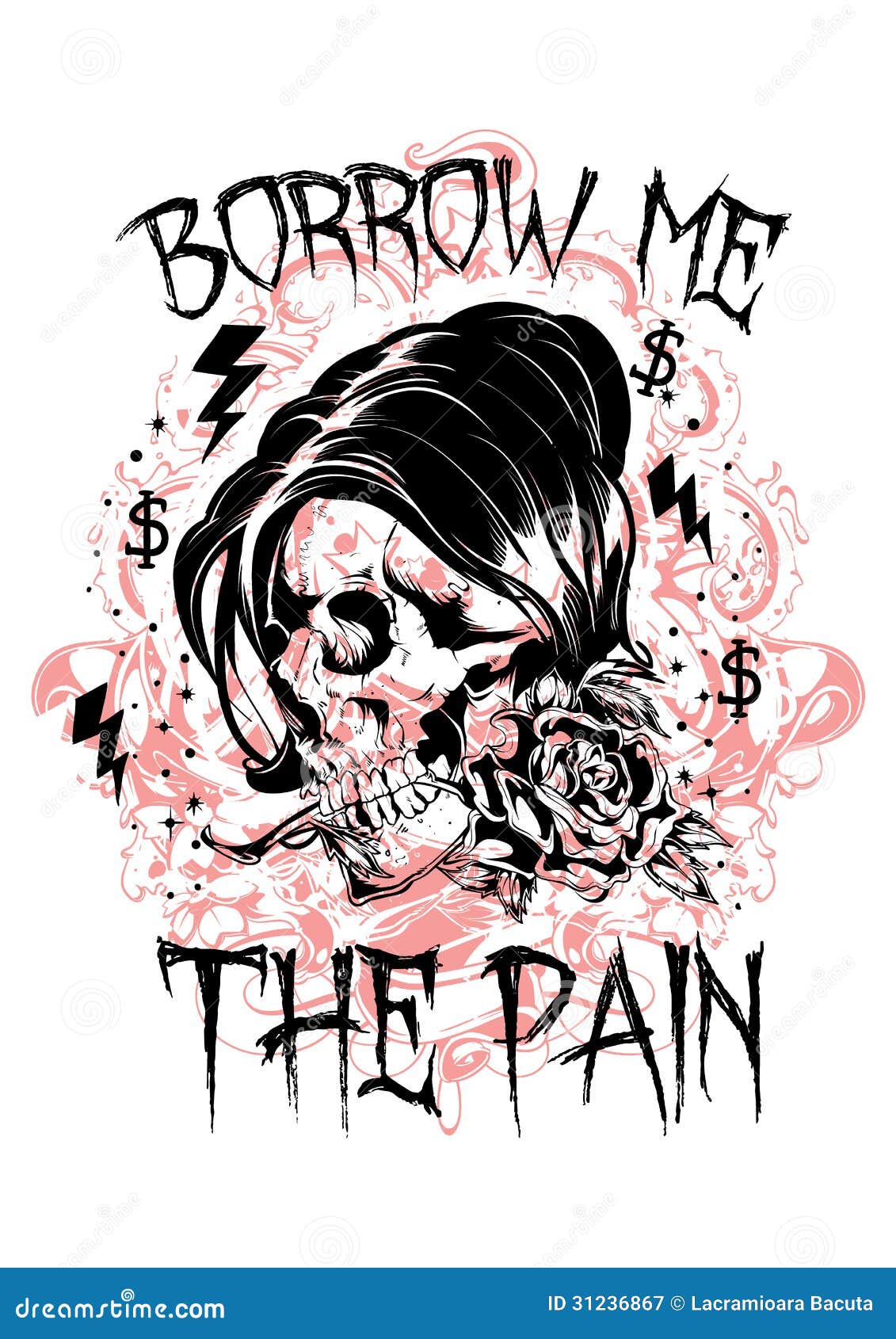 Borrow me the pain stock vector. Illustration of muertos - 31236867