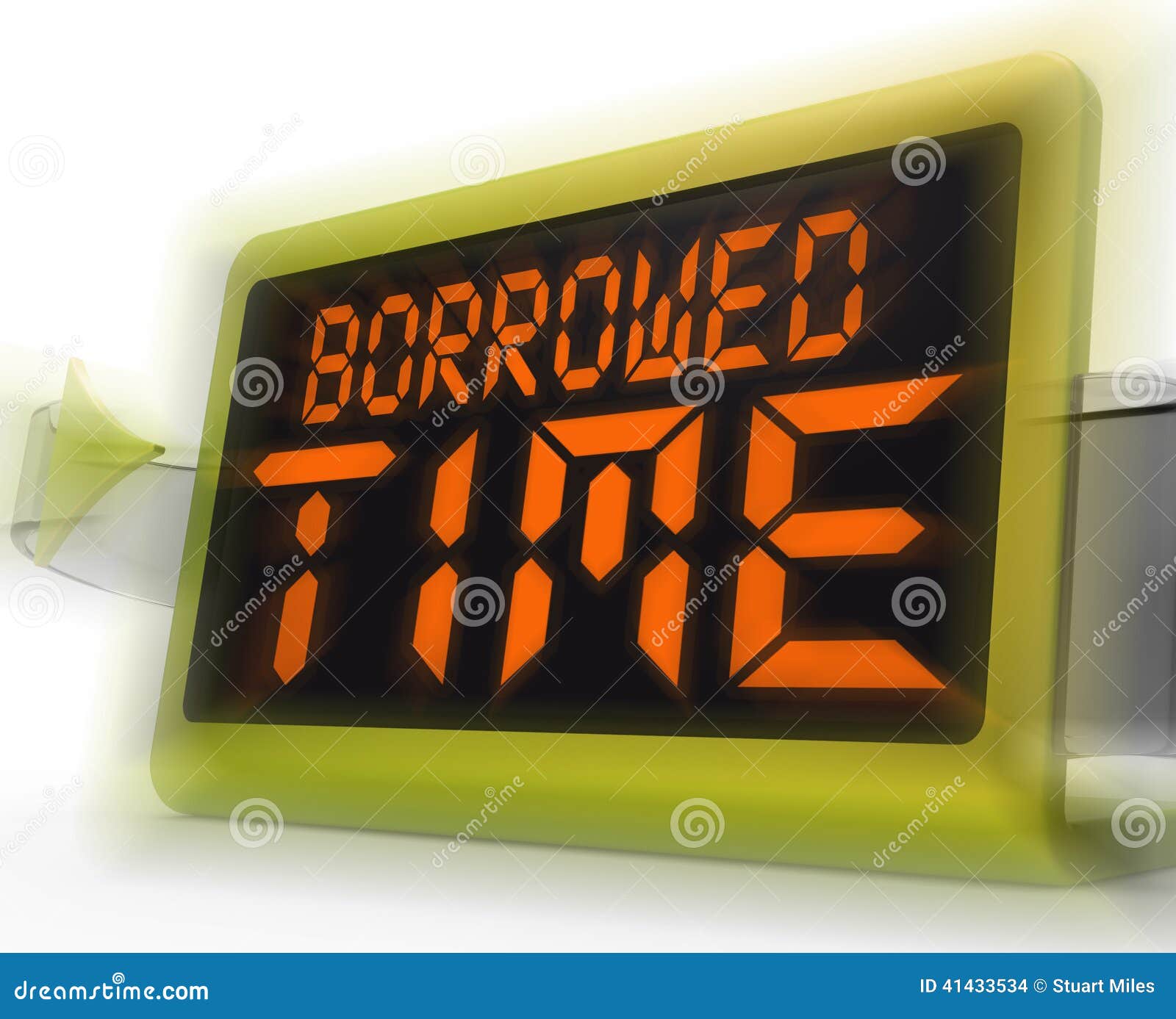 Borrowed Time Traffic Sign On Blue Sky Stock Photo | CartoonDealer.com ...