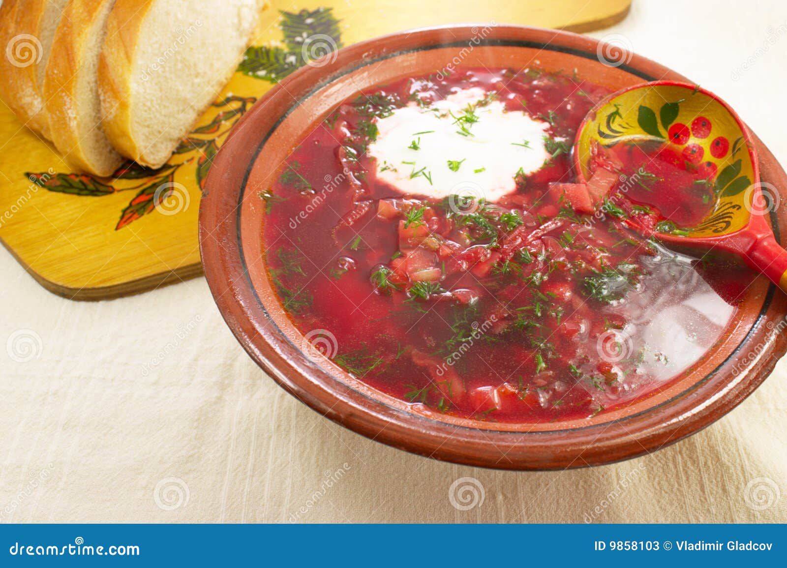 Borsch stock image. Image of dinner, large, liquid, appetite - 9858103