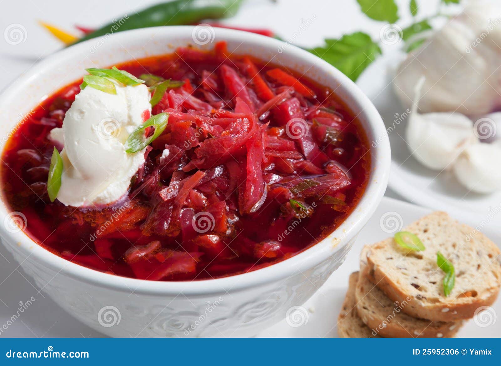Borsch Soup stock photo. Image of meal, culture, refreshment - 25952306