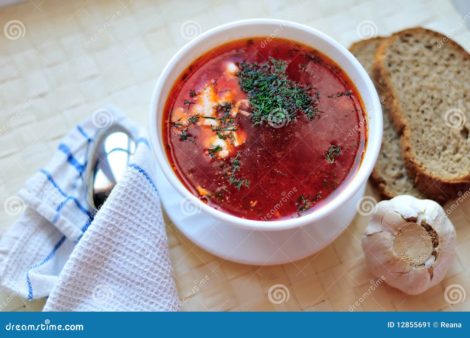 Borscht stock image. Image of beet, gourmet, plate, cream - 12855691