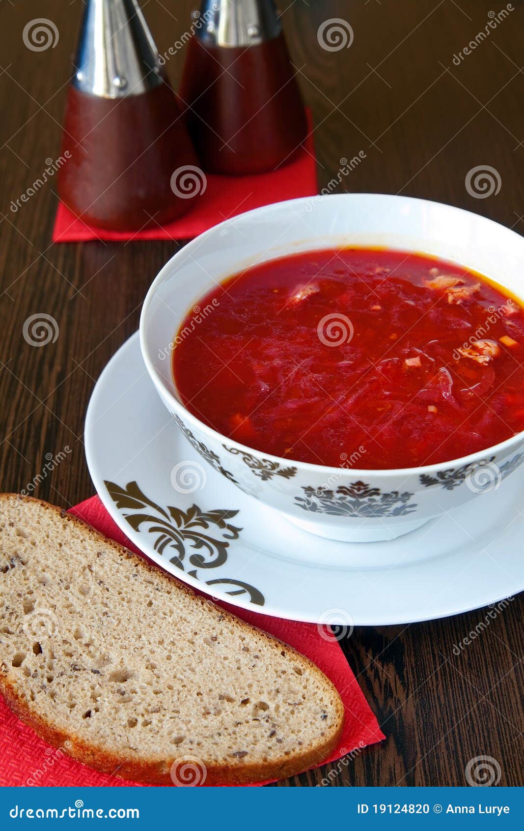 Borscht and Bread stock photo. Image of appetizer, dinner - 19124820
